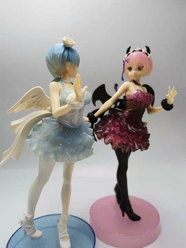 25CM PVC No Box Anime Girl devil Angel Rem & Ram Figures Collect toy | eBay