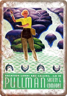 Metal Sign - Vintage Pullman Travel Poster - Retro Look Reproduction ...