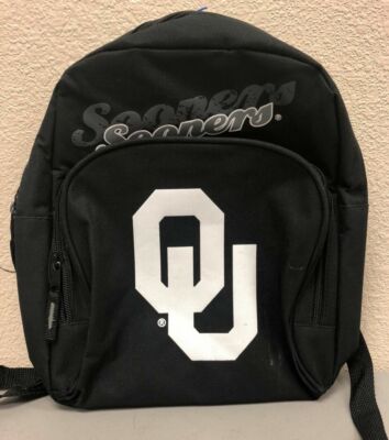 Black Oklahoma Sooners Boomer Sooners Backpack Small Bag School Osu ...