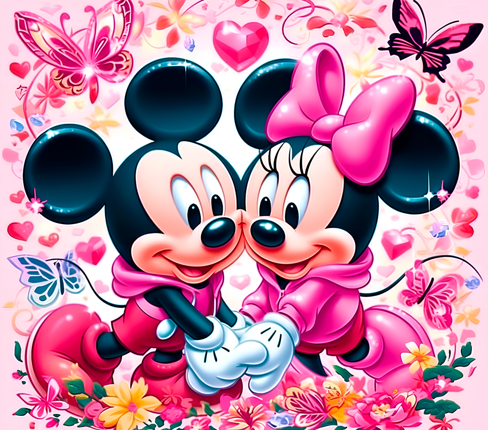 Mouse/Holding Hands, 20oz Tumbler, Hot/Cold, Straw, Stainless, Leak ...