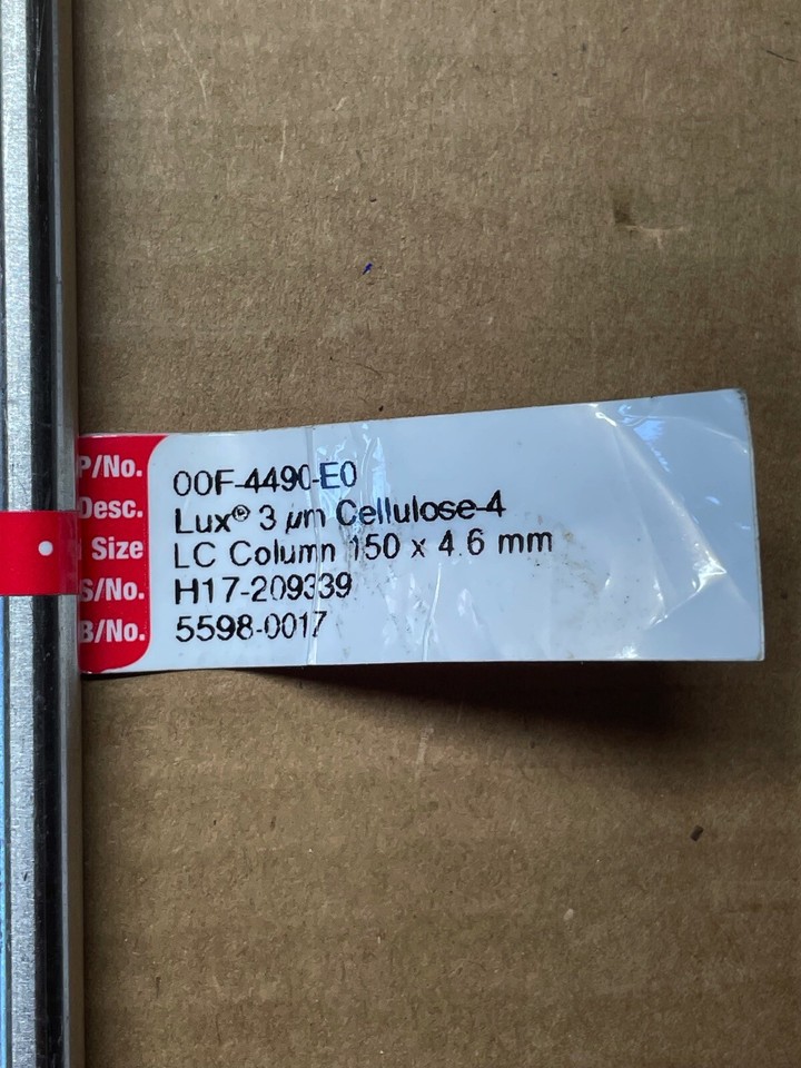Phenomenex Lux Cellulose-4 Chiral HPLC Column, 150 x 4.6 mm x 3 µm, 00F-4490-E0 | eBay