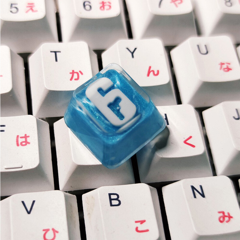 Black Ice Key 2020 Rainbow 6 Black Ice Keycap OEM R4 Blue Resin Key
