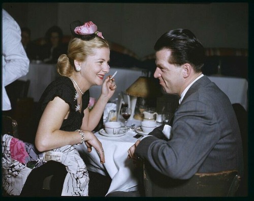 Joan Fontaine smoking candid William Dozier Original 5x4 Color Transparency | eBay