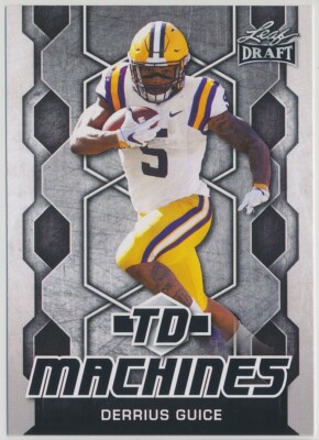 Derrius Guice - LSU Tigers - 2018 Leaf Draft Football - TD Machines - # ...