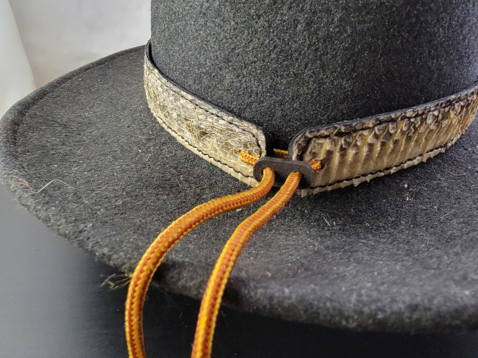 Rattlesnake skin hat band band adjustable Western cowboy cowgirl real ...