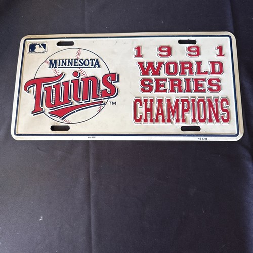 MLB Minnesota Twins - Metal License Plate 1991 World Series Champions ...