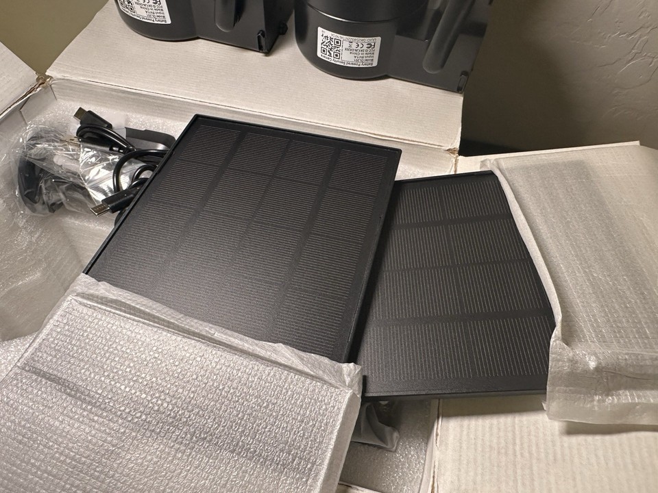 Pan Tilt Solar Powered Security Camera #DL201 2 Piece Open Box-New | eBay