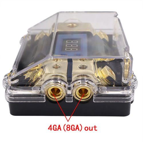 1 Way in 2 Way Out Power Distribution Block with LED Display Stereo ...