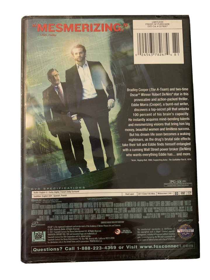 Limitless Bradley Cooper Abbie Cornish Robert DeNiro Relativity Media ...