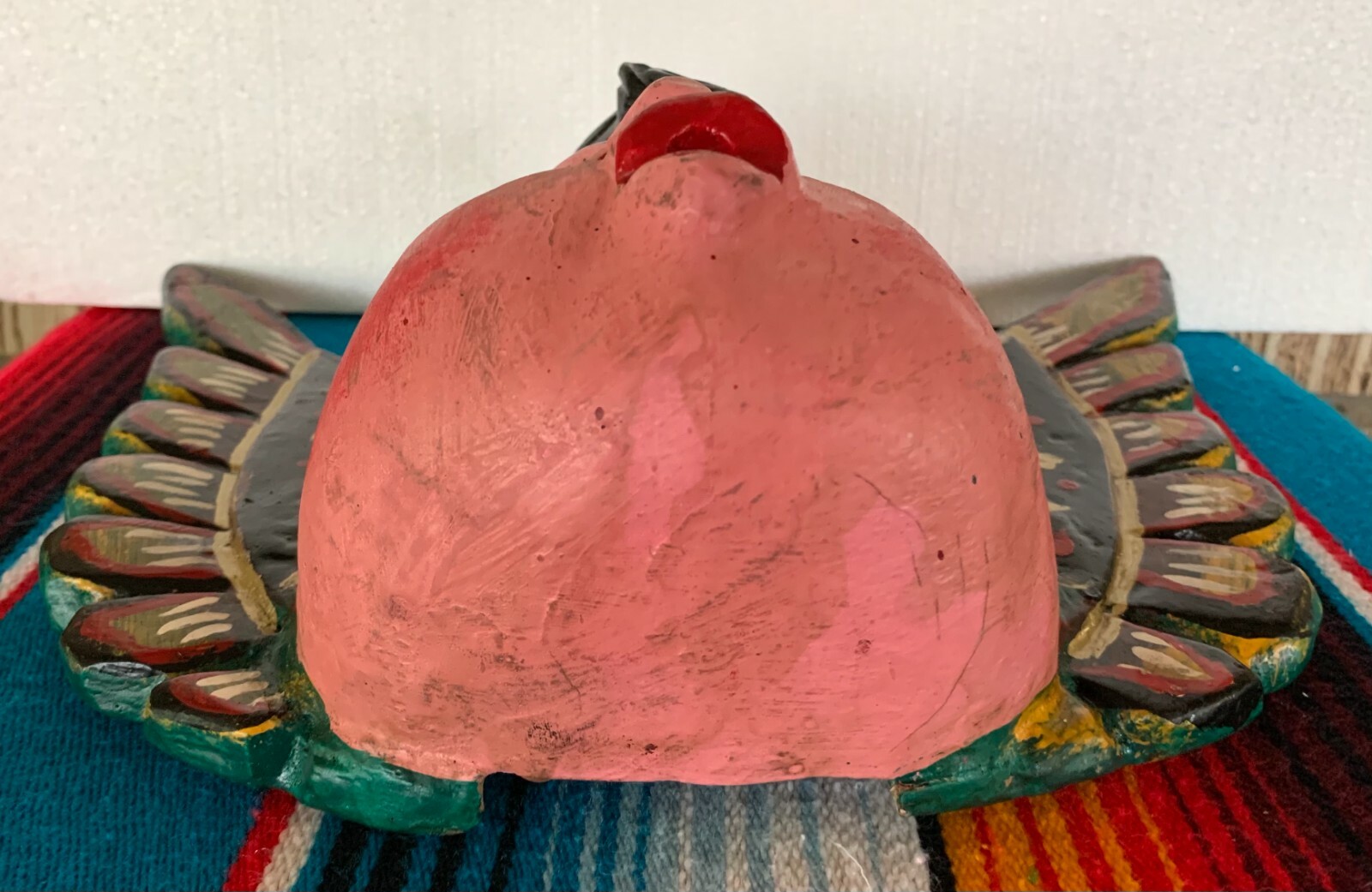 Mexican Folk Art Carved Wood Angel Cacheton Bust Wall Hanging Colonial ...