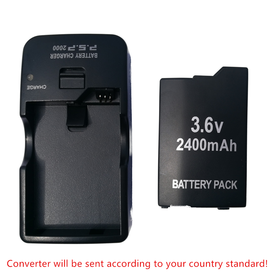 2400mAH BATTERY PACK FOR SONY PSP 3000 3001 3003 3004 lite / WALL ...