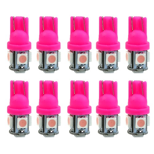 20X T10 2825 168 194 Pink/Purple 5SMD LED Interior Dome Map Reading ...
