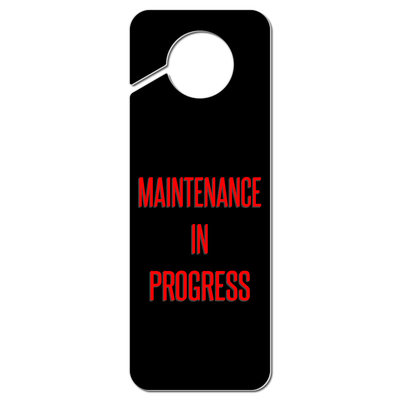 Maintenance in Progress Plastic Door Knob Hanger Sign | eBay