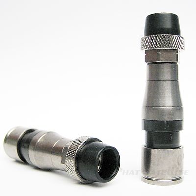 2pc COAXIAL CABLE RG-7 FITTINGS WEATHER SEAL Metal RG7 Compression ...