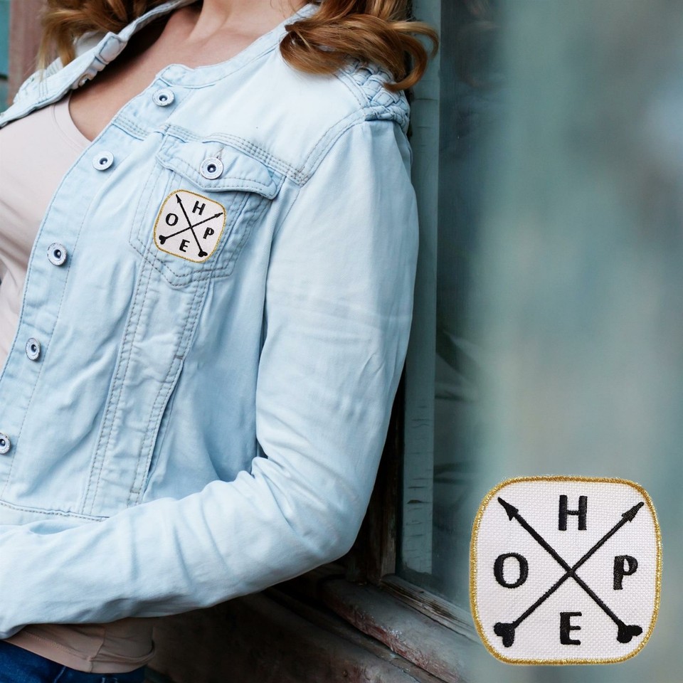 HOPE Quote Embroidery Iron On Patches Jacket Badge Jeans Applique ...