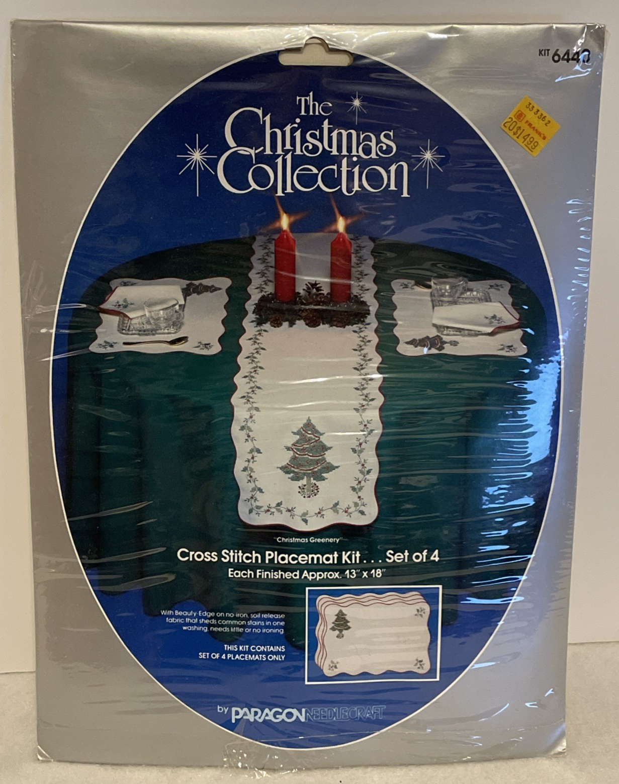 Cross Stitch Christmas Collection Set of 4 Placemat Kit 13 x 18 Each | eBay