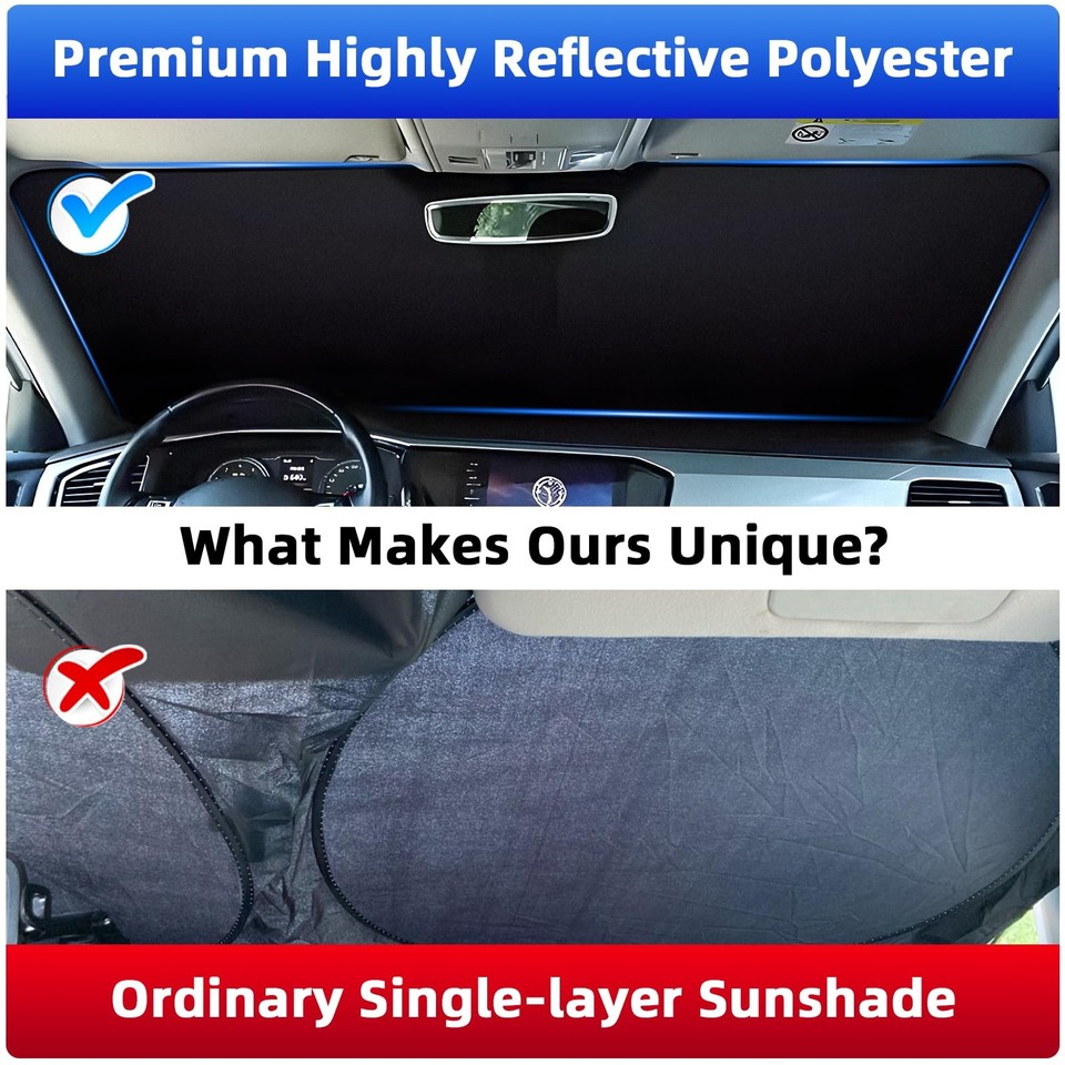 Windshield Sun Shade for Toyota 4Runner 2010-2025, Custom Fit for ...