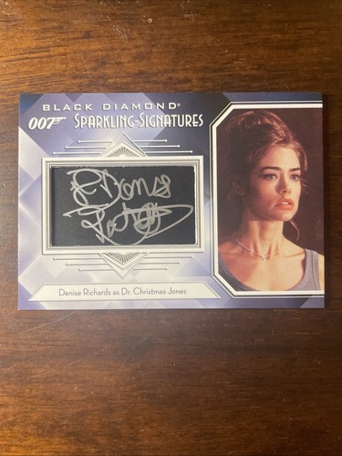 2024 UD Black Diamond James Bond Denise Richards Sparkling Signatures ...