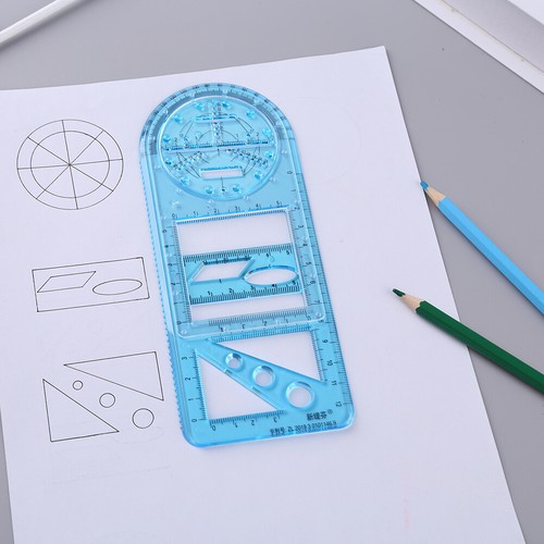 5# Multifunctional Geometric Ruler Circle Drawing Ruler Plastic ...