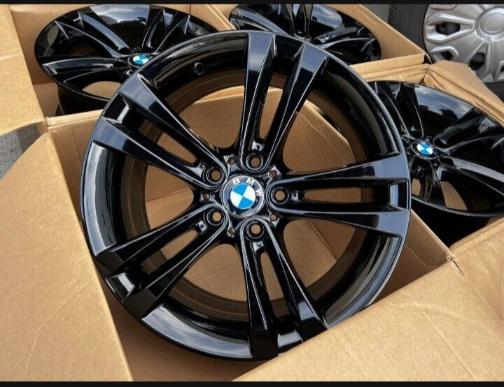 4- 18" BMW OEM Wheels Rims Genuine 3 series 4, 5, GLOSS Black 71540 | eBay