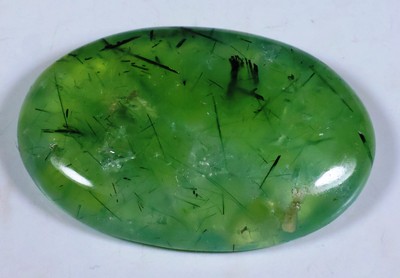 100 CT NATURAL TRANSLUCENT GREEN PREHNITE OVAL CABOCHON GEMSTONE FH-20 ...