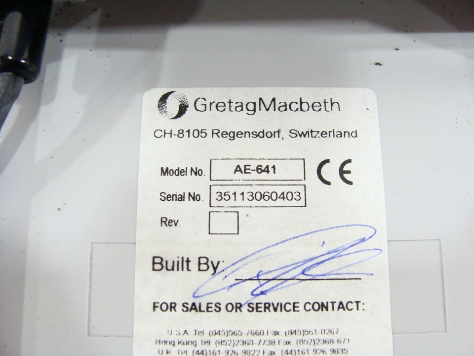 Gretag MacBeth X-Rite AUTO EYE 640 AE-641 Hand Held Spectrophotometer ...