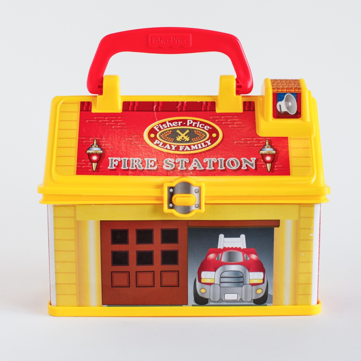 Fisher Price 2008 FIRE STATION Little People Toy Building Carry Case | eBay