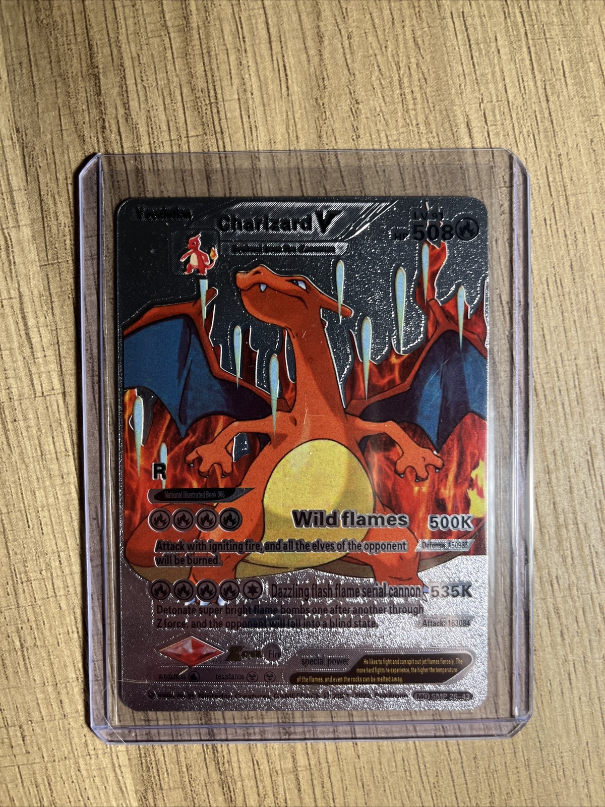 Pokemon Card Charizard V HP 508 Silver Foil Fan Art | eBay