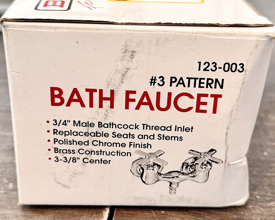 B&k 123-003 Cp Bath Faucet 3/4" Male Bathcock | eBay