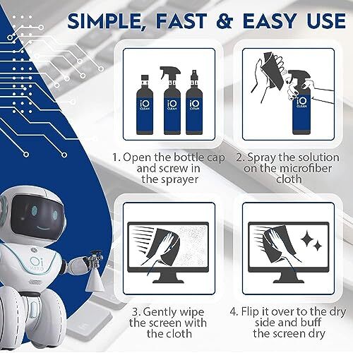 Screen Cleaner Spray Kit 32oz LCD LED TV Smartphone iPad Laptop ...