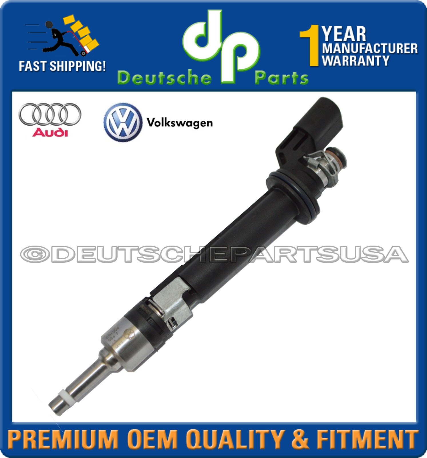 Genuine Audi Q7 VW CC Touareg 3.6 Upper + Lower Fuel Injector Injectors ...