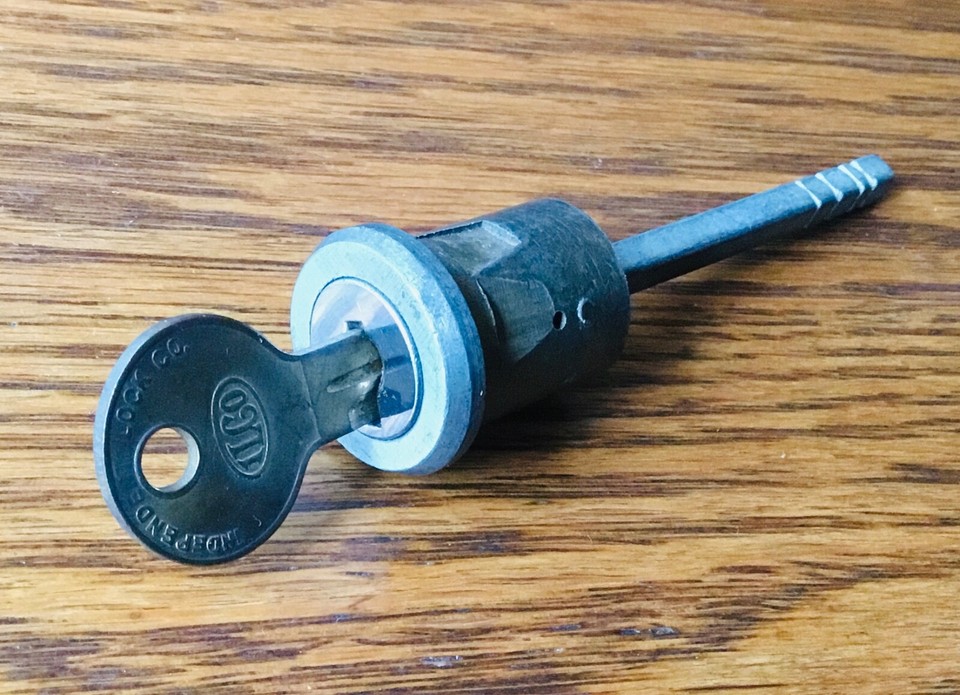 1930s 1940s LOCK CYLINDER w/KEY vtg NOS exterior | eBay