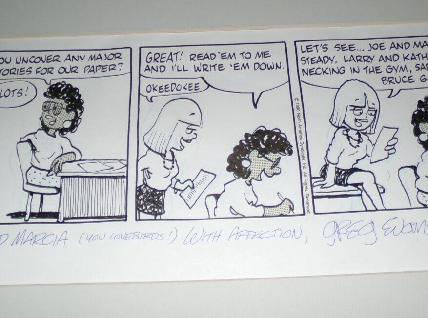 VTG 1990 Greg Evans Luann Daily Comic Art Strip Original North America ...