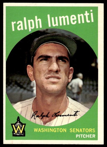 1959 Topps #316 Ralph Lumenti BASEBALL Washington Senators | eBay