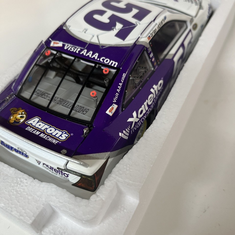 #55 Brian Vickers Aaron’s Xarelto Promo 1:24 Scale Diecast Stock Car LE ...