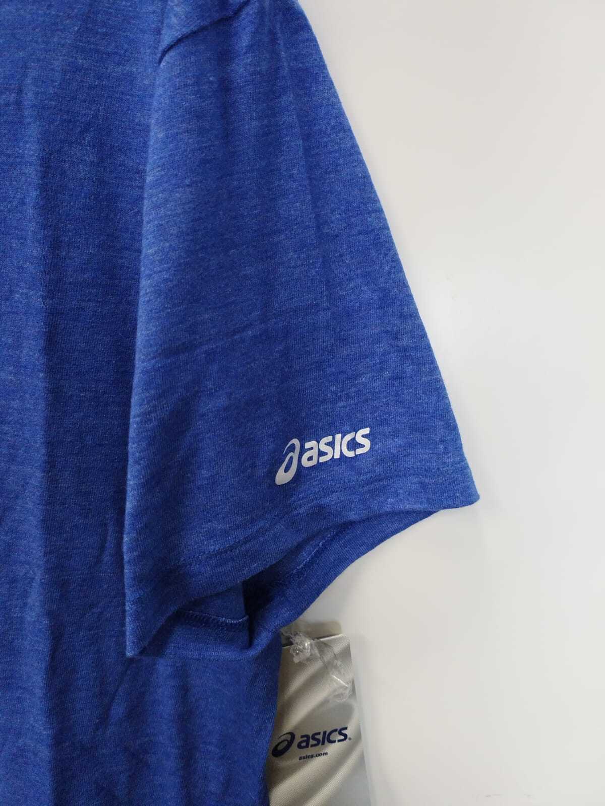 ASICS Men's Team Tech Short Sleeve Crew Neck Heather T-Shirt, Royal ...