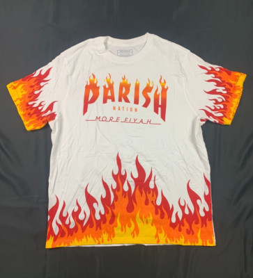 mens parish nation t-shirt 3XL more fiyah white | eBay