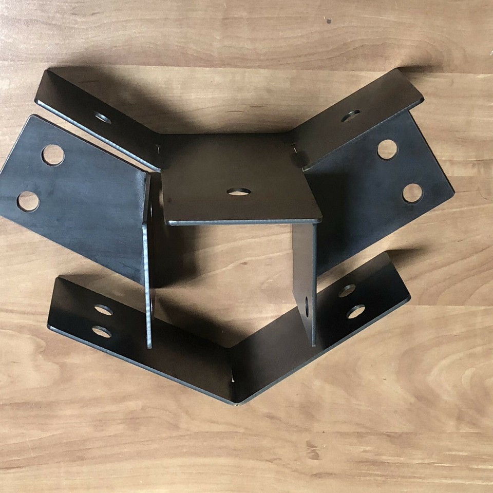 24pc PostHugger™ Hexagon Pergola Bracket Set | 4x4 or 6x6 | 1/8" Plate ...