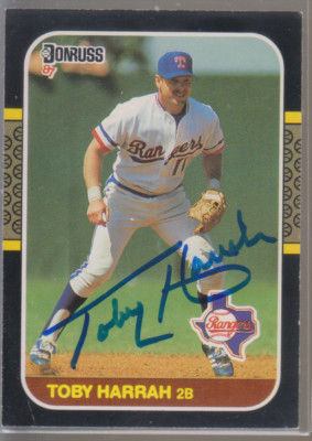 Autographed 1987 Donruss Toby Harrah - Rangers | eBay