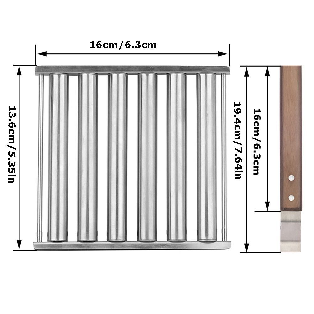 Handle Stainless Steel Hot Dog Roller Rack BBQ Tool Grill Stand Sausage ...