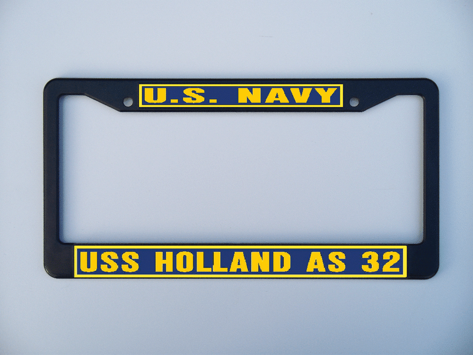 USS HOLLAND AS 32 License Plate Frame U S Navy USN Military Car-Truck ...