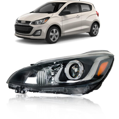 Single L/Driver Clear Chrome Projector Headlight For Chevrolet Spark ...