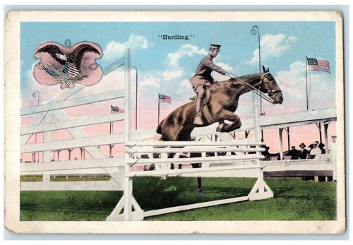 c1910's Hurding Army Riding Horse Elbing Kansas KS Posted Antique ...