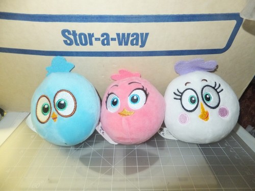 Angry Birds Matilda Stella Blue Jay Burger King mini 3" plush white pink | eBay