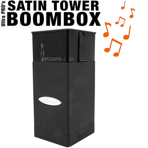 Boombox ULTRA PRO Satin Tower Trading Card Deck Box +100 BLACK ...