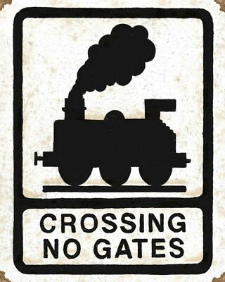Crossing No Gates design metal sign 30cm x 40cm | eBay UK