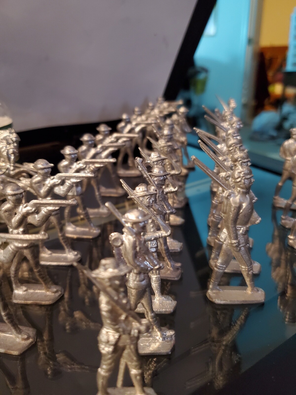 Unpainted Lead/Pewter MINIATURE TOY SOLDIERS Lot of 75 (e650 | eBay