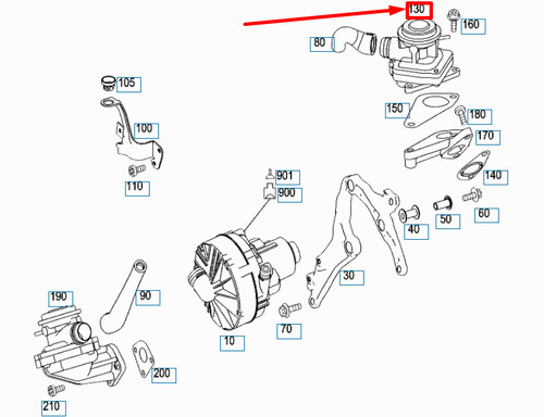 NEW MERCEDES-BENZ ML W164 AIR PUMP LEFT COMBINATION VALVE A0021407460 ...
