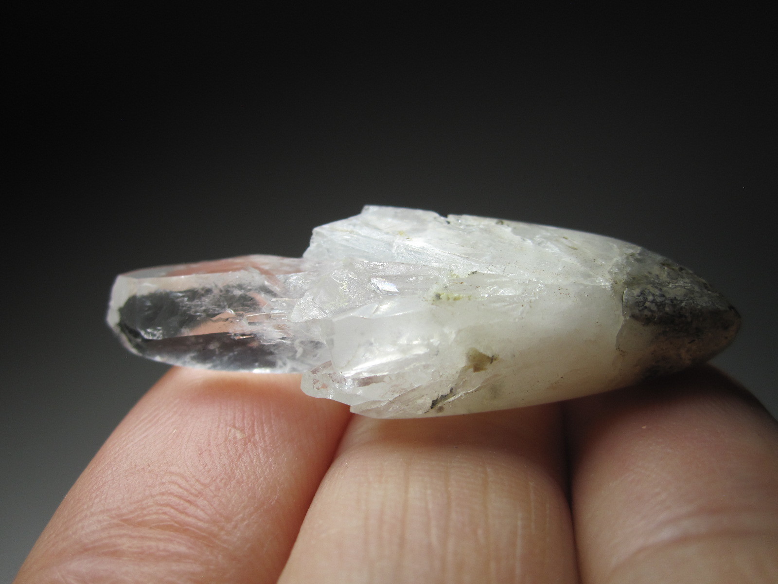 Colorless Quartz Terminated Crystal Gemstone Cab or Bead or Mineral ...