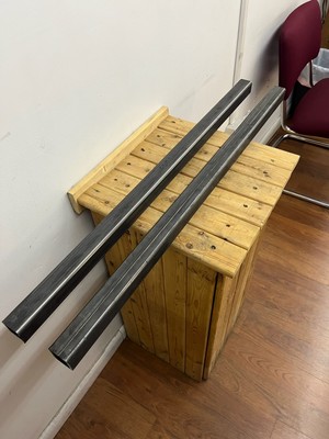 Two pieces of steel square tube 1-1/2x1-1/2x3/16 33-5/8" Length | eBay